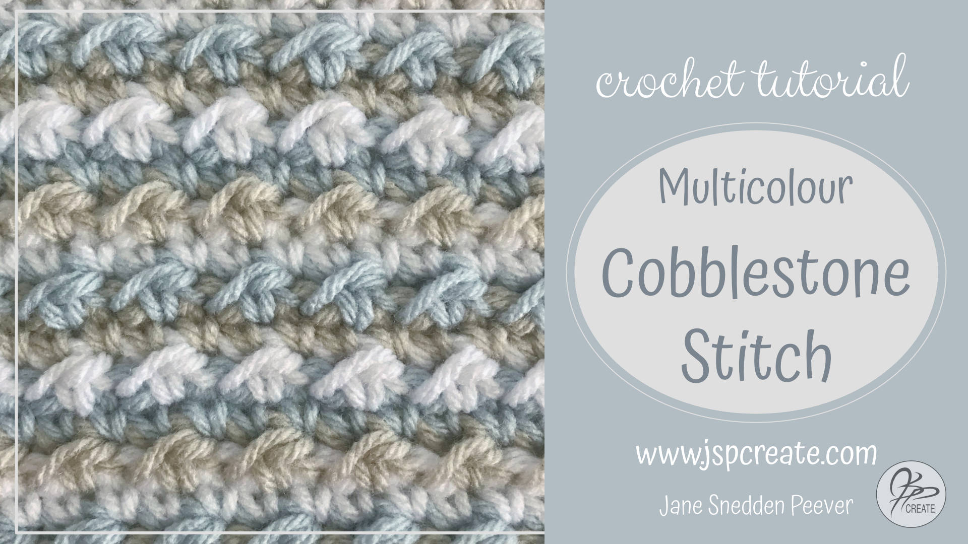 Cobblestone Stitch Crochet Tutorial - Multicolour - JSPCREATE