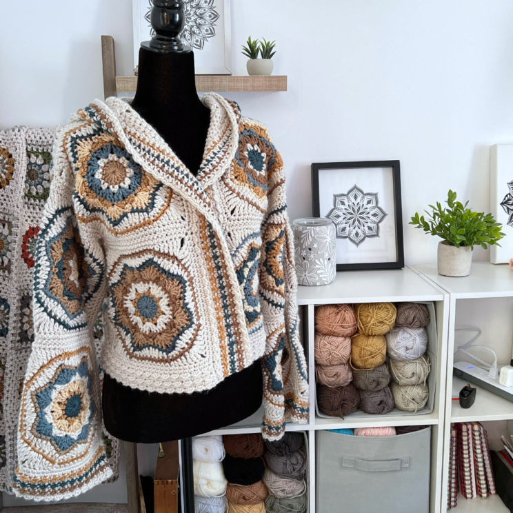 Mandala Crochet Square Easy Tutorial & Pattern - JSPCREATE