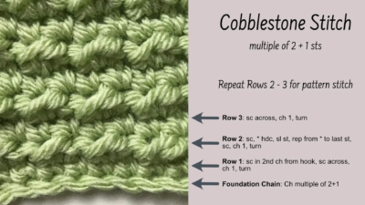 Cobblestone Stitch Crochet Tutorial - Single Colour - JSPCREATE