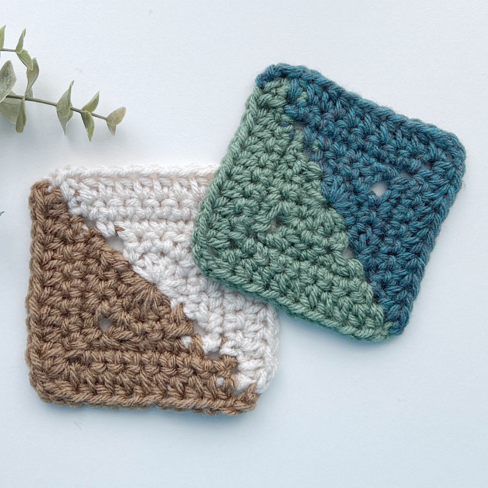 Crochet a Two-Tone Square | Quilt Throw #2 - JSPCREATE